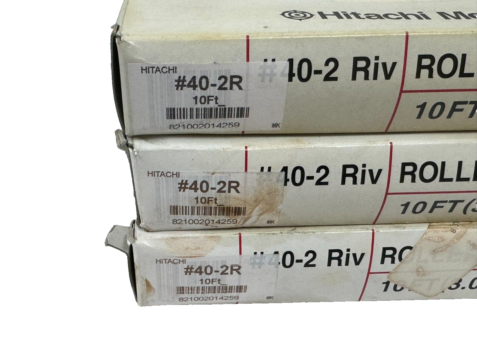 LOT OF 3 NEW HITACHI 40-2R ROLLER CHAINS 10FT 40-2 RIV - SB Industrial ...