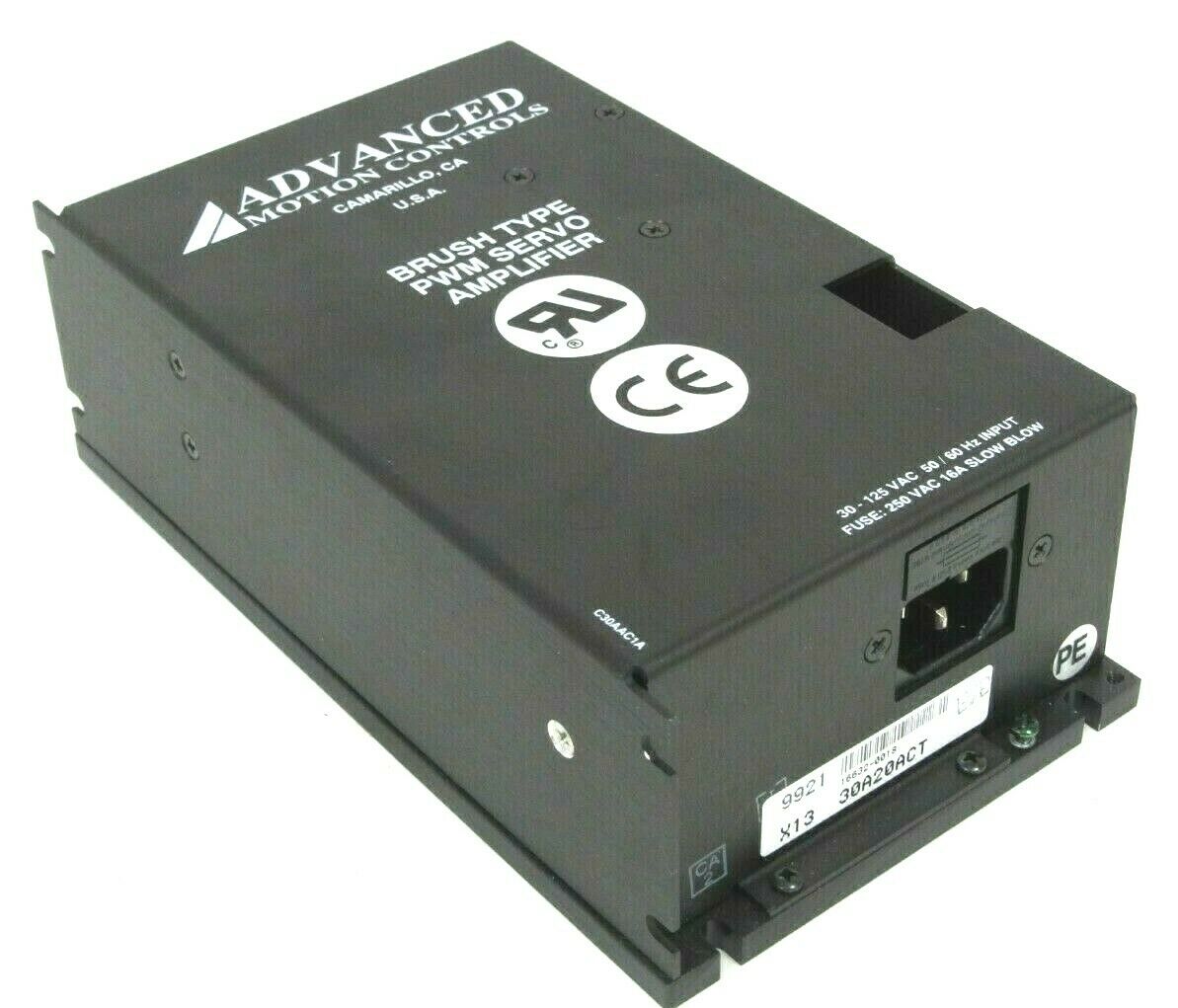 NEW ADVANCED MOTION CONTROLS 30A20ACT SERVO AMPLIFIER - SB Industrial ...