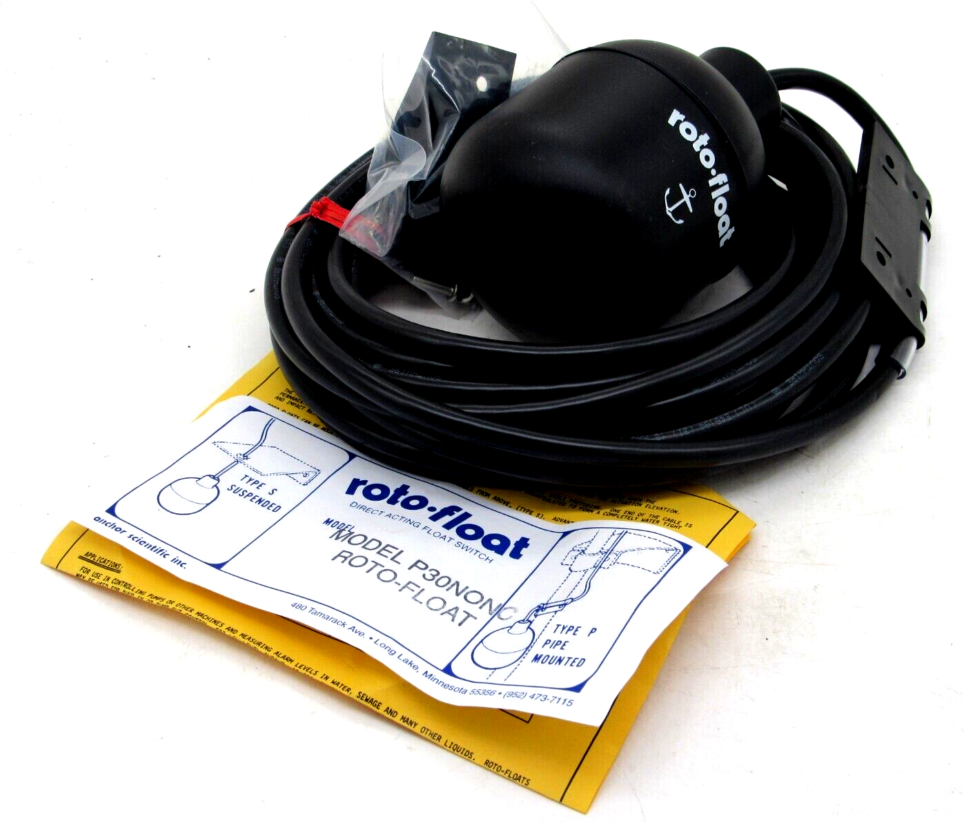 NEW ANCHOR SCHIENTIFIC INC P30N0-NC FLOAT SWITCHTYPE S P30N0NC - SB ...