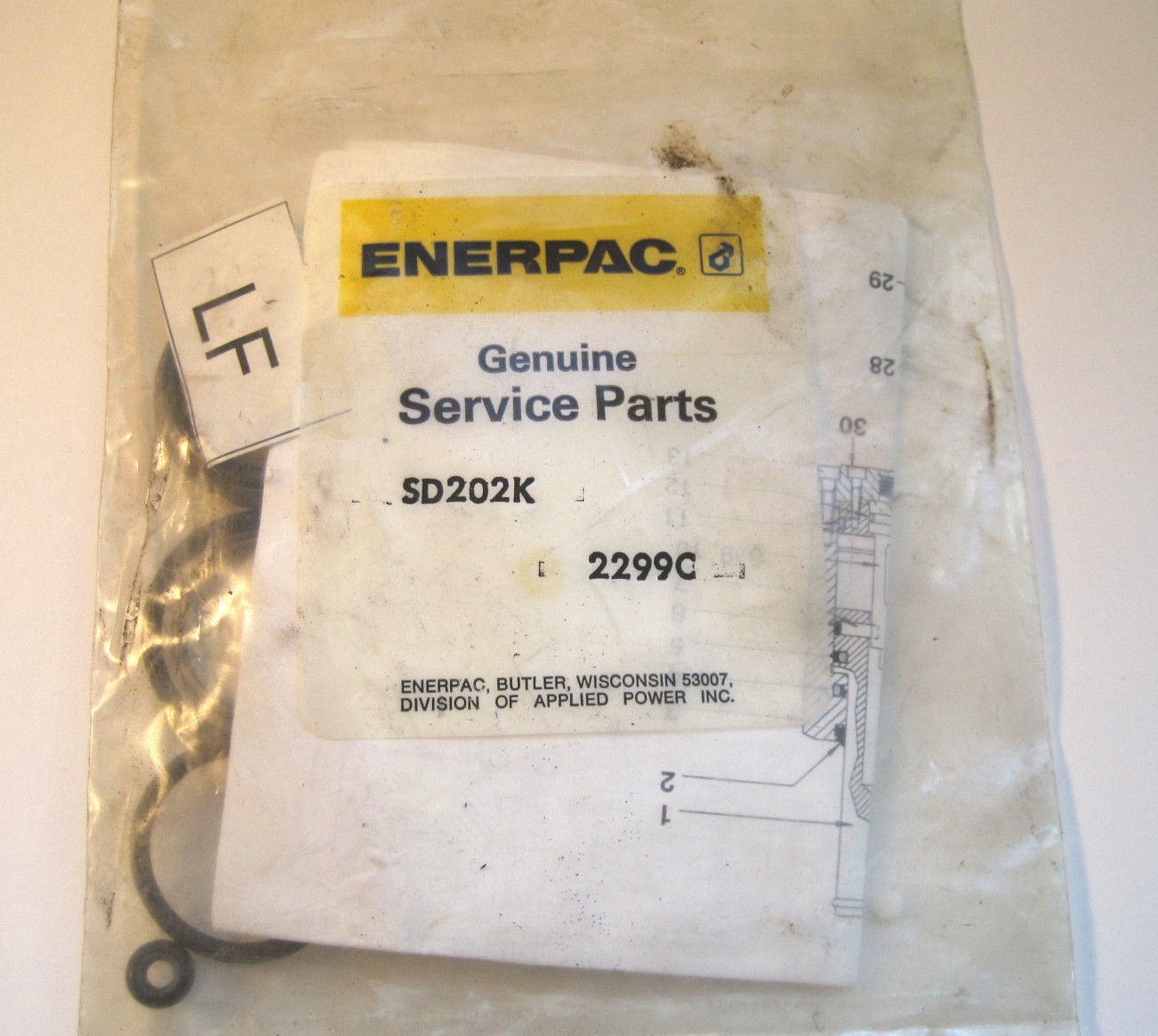 NEW ENERPAC SD202K SERVICE REPAIR KIT SD202K - SB Industrial Supply, Inc.
