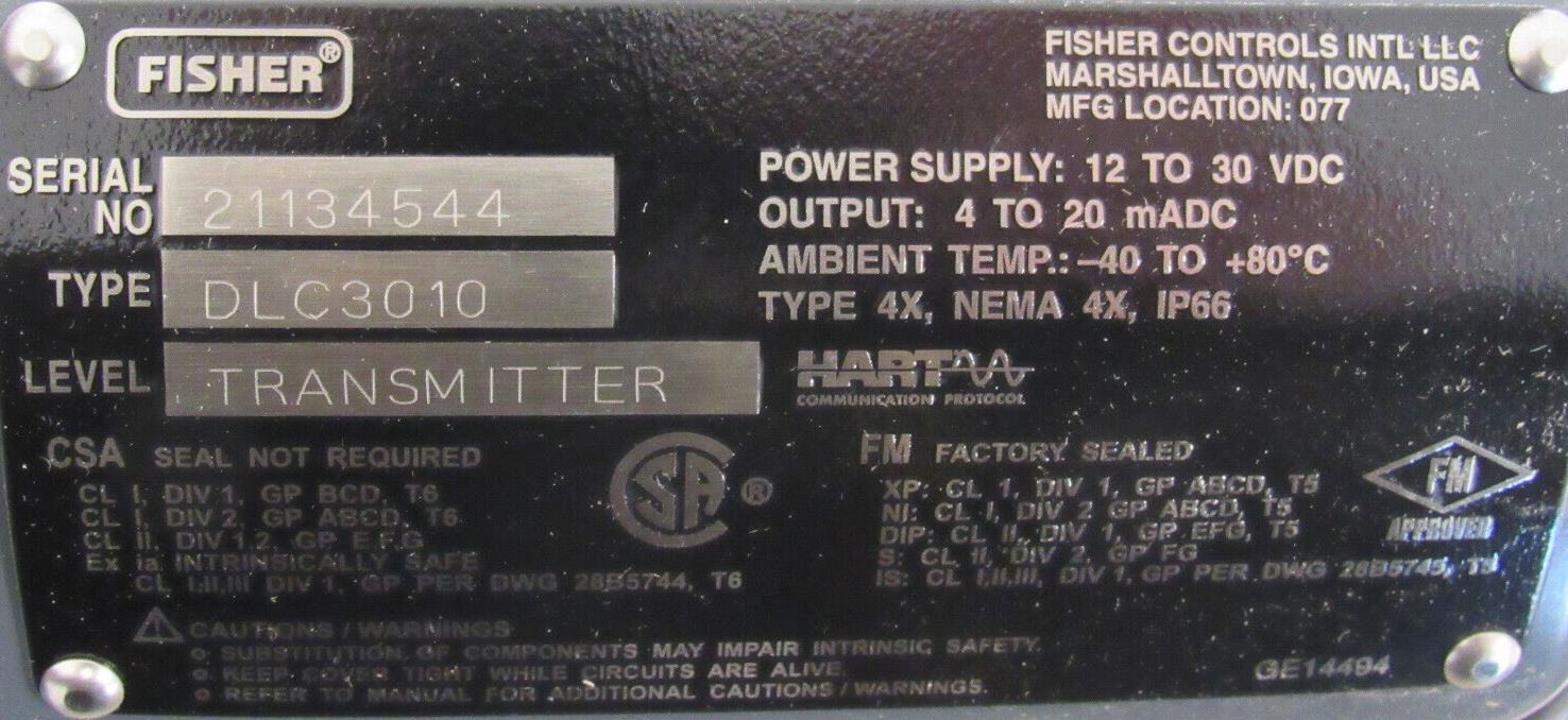 NEW FISHER DLC3010 TRANSMITTER FSDLC3010-10 - SB Industrial Supply, Inc.