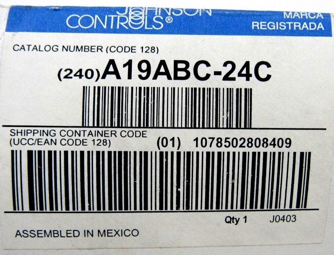 NEW JOHNSON CONTROLS A19ABC-24C TEMPERATURE CONTROLLER A19ABC24C - SB ...