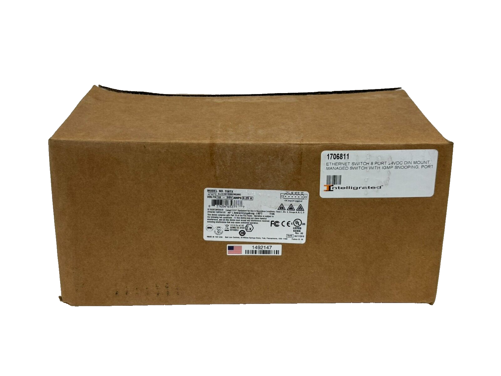 NEW N-TRON 708TX ETHERNET SWITCH 8-PORT - SB Industrial Supply, Inc.