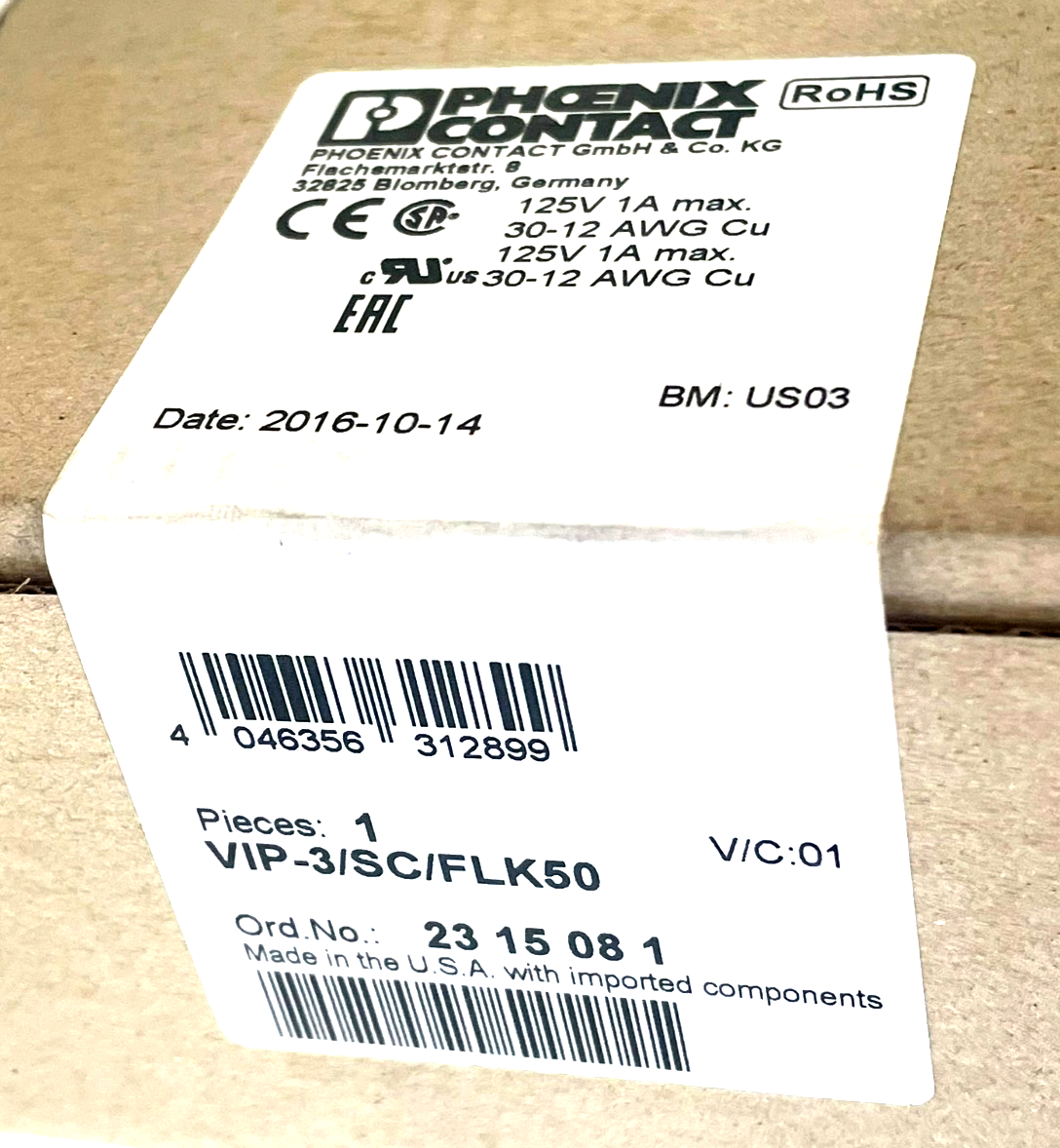 NEW PHOENIX CONTACT 23 15 08 1 INTERFACE MODULE 2315081 VIP-3/SC/FLK50 ...