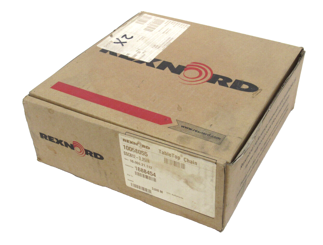 NEW REXNORD 10068055 TABLE TOP CONVEYOR STAINLESS CHAIN SSC812-3.25IN ...