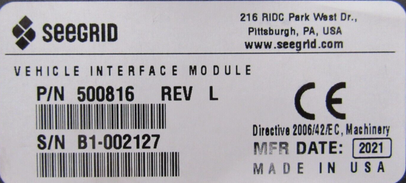 NEW SEEGRID 500816 VEHICLE INTERFACE MODULE - SB Industrial Supply, Inc.