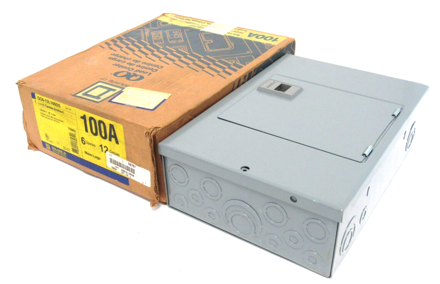NEW SQUARE D QO6-12L100DS LOAD CENTER 100A 6 SPACES 12 CIRCUITS SER.G3 ...