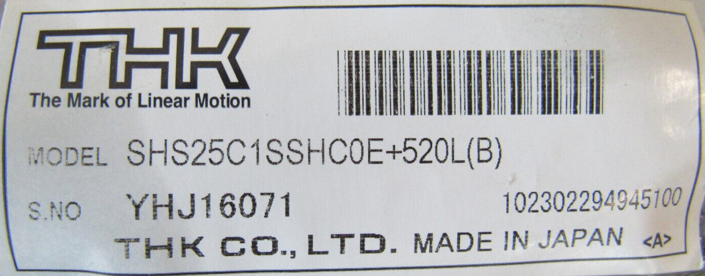 NEW THK SHS25C1SSHC0E+520L LINEAR GUIDE SHS25C1SSHC0E520L - SB ...