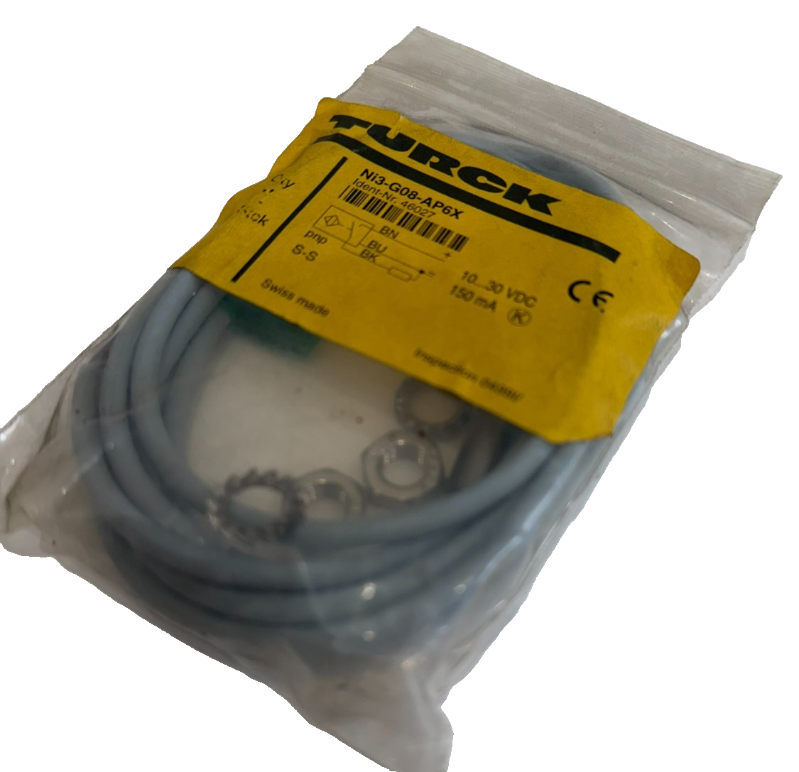 NEW TURCK NI3-G08-AP6X PROXIMITY SENSOR AND CABLE 46027 NI3G08AP6X - SB ...