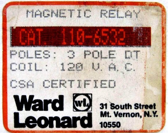 NEW WARD LEONARD 110-6532 MAGNETIC RELAY 1106532 - SB Industrial Supply ...