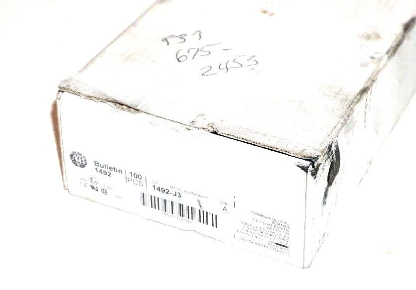 100 NEW ALLEN BRADLEY 1492-J3 TERMINAL BLOCKS 1492J3 - SB Industrial ...