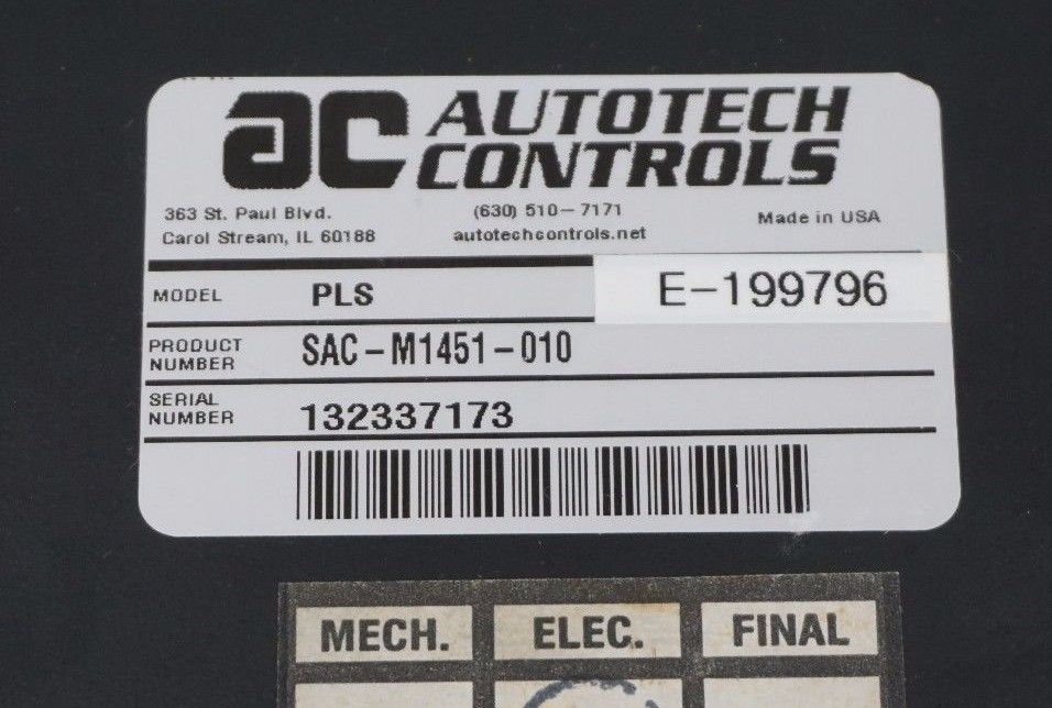 AUTOTECH CONTROLS SAC-M1451-010 PROGRAMMABLE LIMIT SWITCH PLS ...