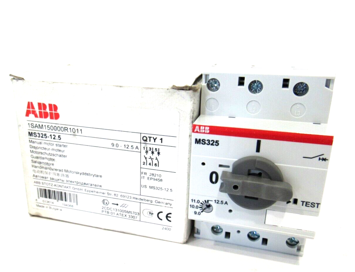 NEW ABB MS325-12.5 MOTOR STARTER MS325125 - SB Industrial Supply, Inc.