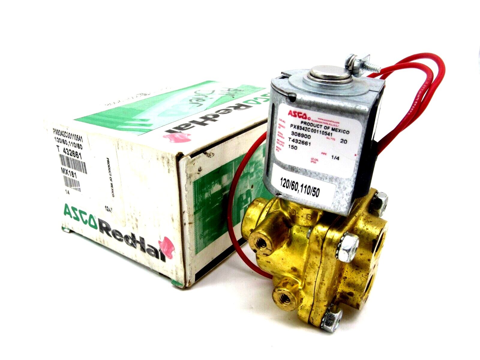 NEW ASCO PX8342C001-10541 SOLENOID VALVE 120/60 110/50 PX8342C00110541 ...