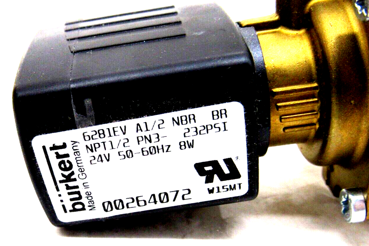 NEW BURKERT 00264072 VALVE 6281EV A1/2 - SB Industrial Supply, Inc.