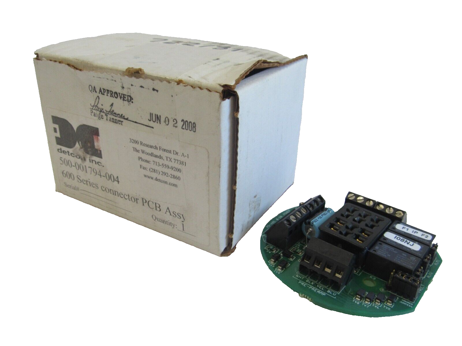 NEW DETCON INC. 500-001794-004 CONNECTOR BOARD 440-001794-004 ...