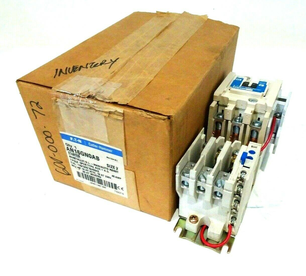 NEW EATON CUTLER HAMMER AN16GN0AB STARTER SIZE 2 SER.B1 - SB Industrial ...