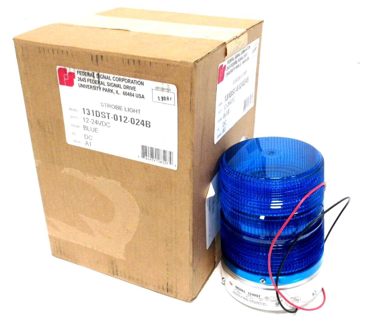 NEW FEDERAL SIGNAL 131DST-012-024B STROBE LIGHT 12-24VDC BLUE ...