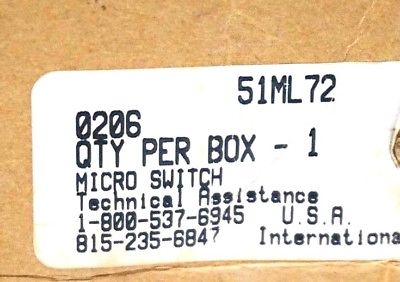 NEW MICRO SWITCH 51ML72 LIMIT SWITCH - SB Industrial Supply, Inc.