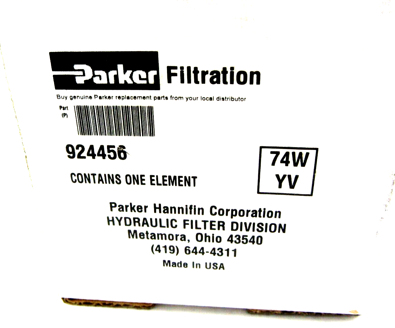 NEW PARKER 924456 FILTER - SB Industrial Supply, Inc.