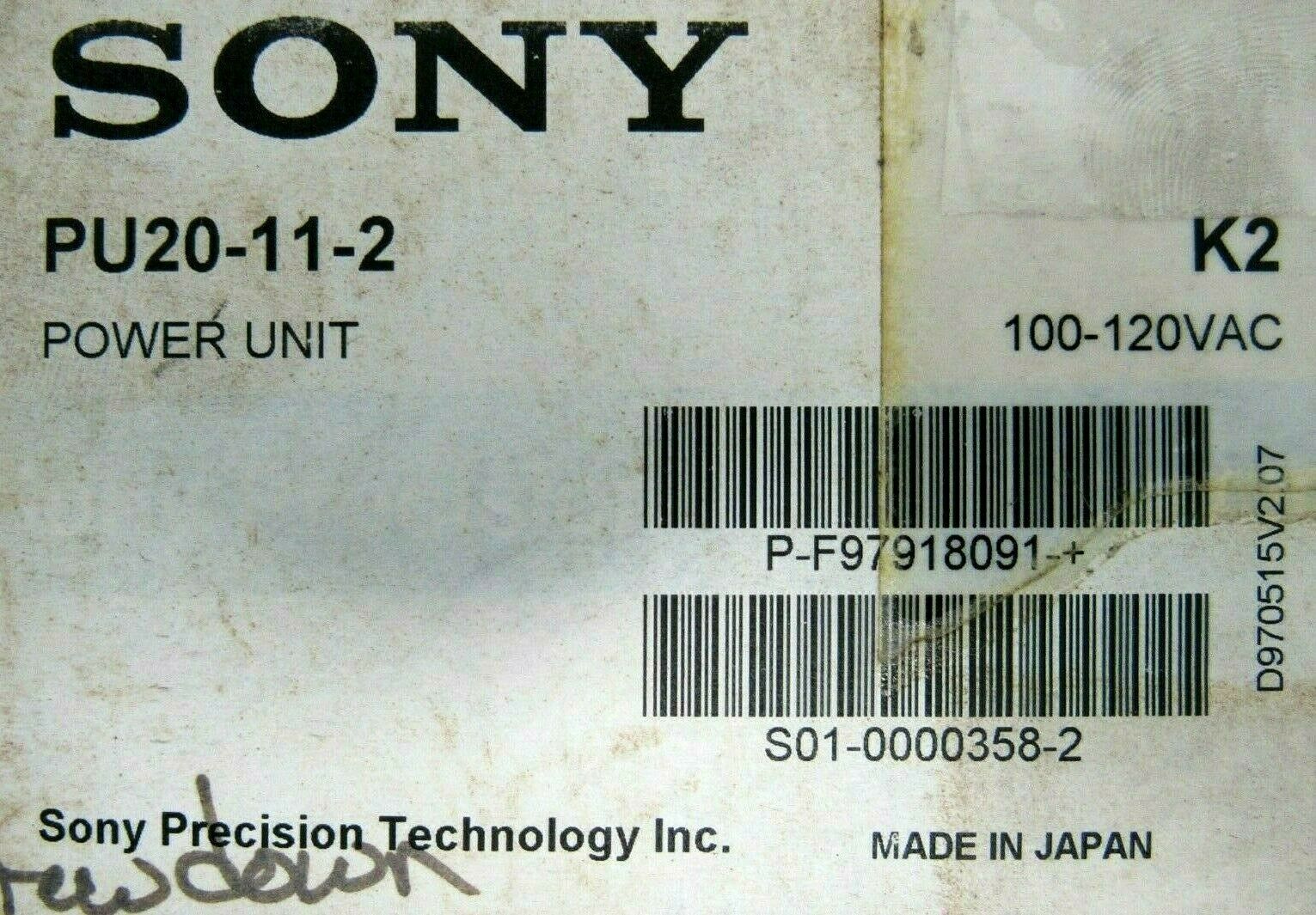 NEW SONY PU20-11-2 POWER SUPPLY MODULE PU20112 - SB Industrial Supply, Inc.