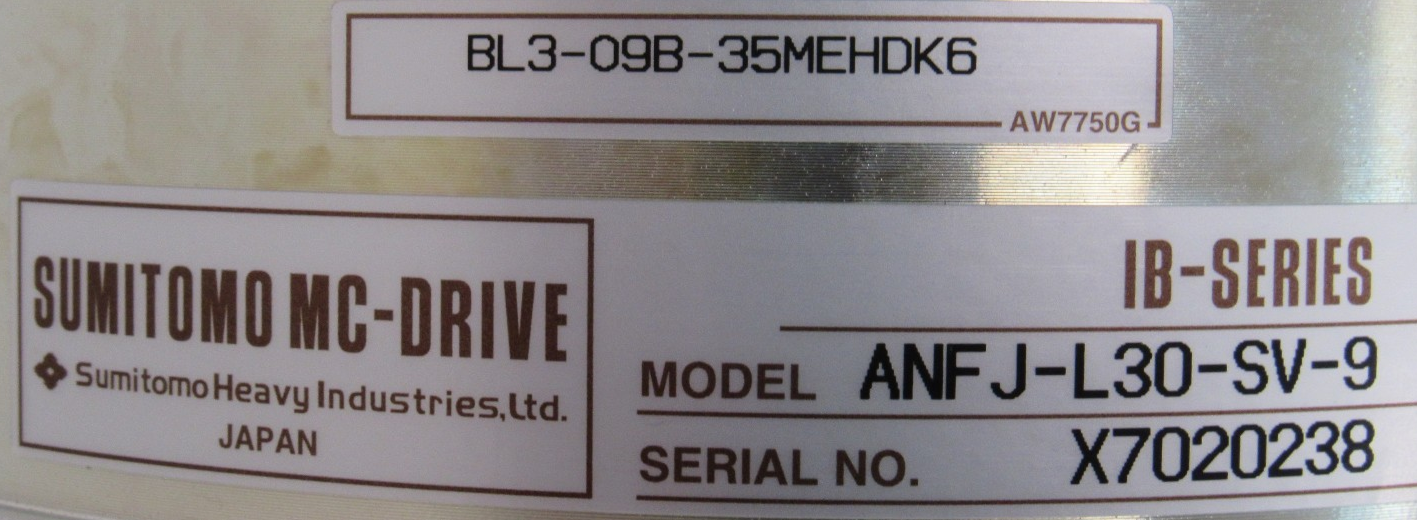 NEW SUMITOMO BL3-09B-35MEHDK6 GEAR BOX ANFJ-L30-SV-9 BL309B35MEHDK6 ...