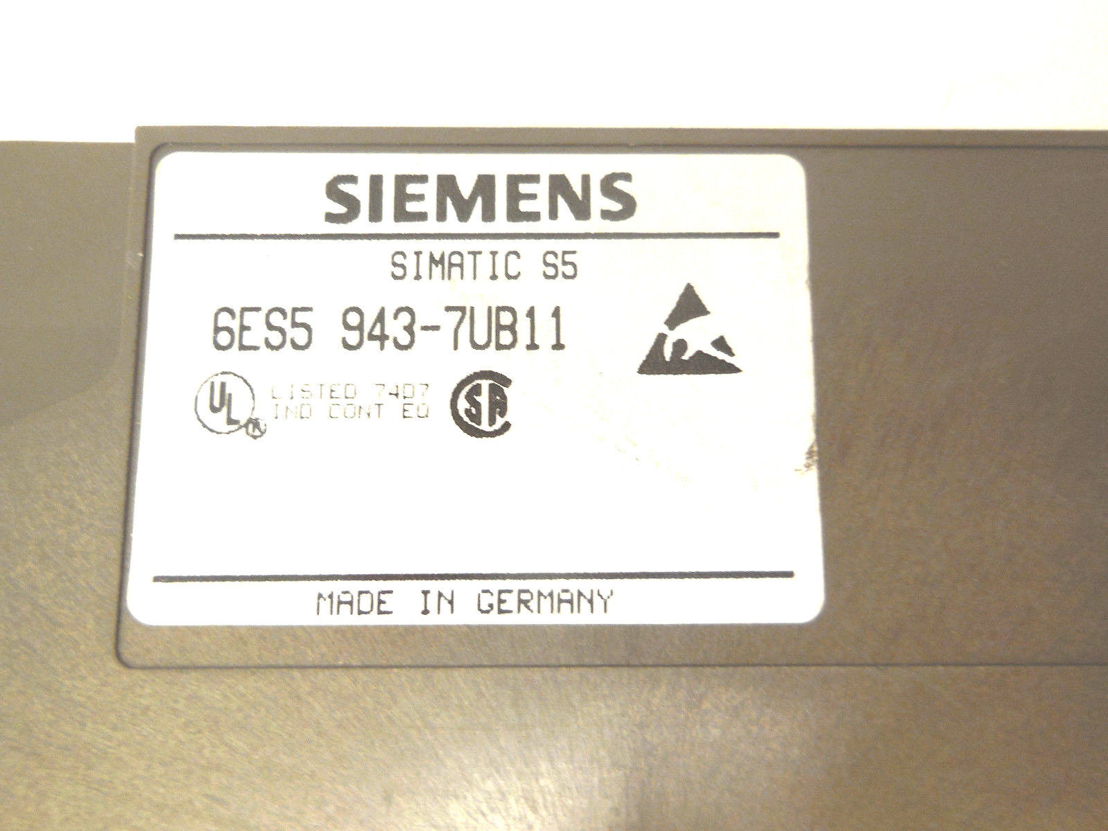 USED SIEMENS 6ES5-943-7UB11 CPU MODULE 6ES59437UB11 - SB Industrial ...
