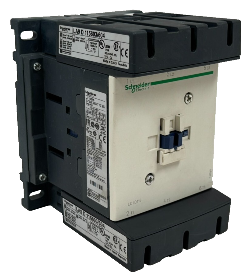 USED SCHNEIDER ELECTRIC LC1D115 CONTACTOR LX1D8G7 120V 50/60HZ COIL ...