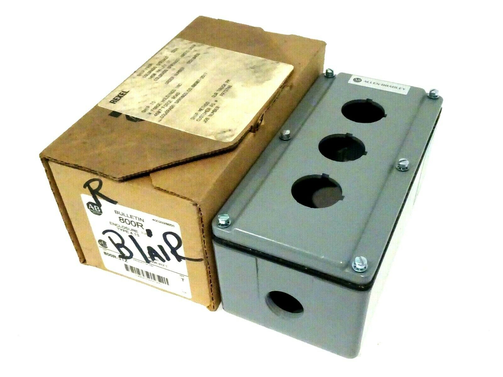 NEW ALLEN BRADLEY 800R-3TZ ENCLOSURE SER.T 800R3TZ - SB Industrial ...