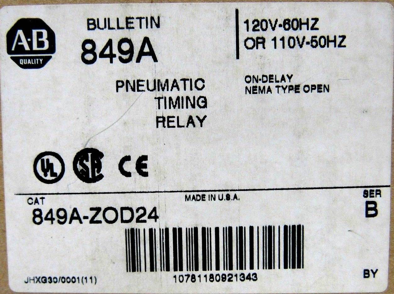 NEW ALLEN BRADLEY 849A-ZOD24 TIMING RELAY 849AZOD24 - SB Industrial ...