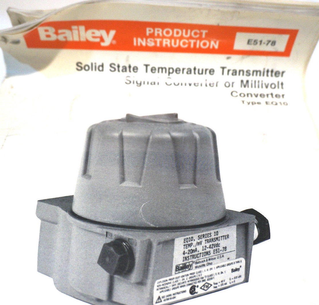 NEW BAILEY EQ10 TEMPERATURE TRANSMITTER 12-42VDC - SB Industrial Supply ...