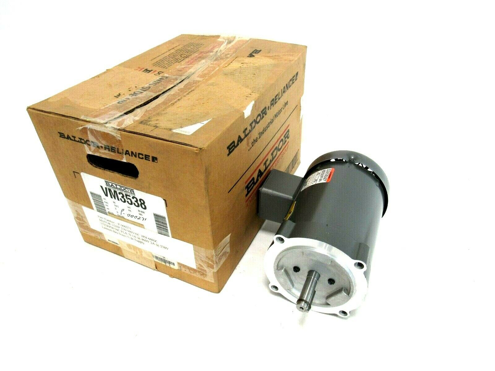 NEW BALDOR VM3538 MOTOR .5HP 230/460V 1725RPM 5/8" DIA. 34A63-872 - SB ...