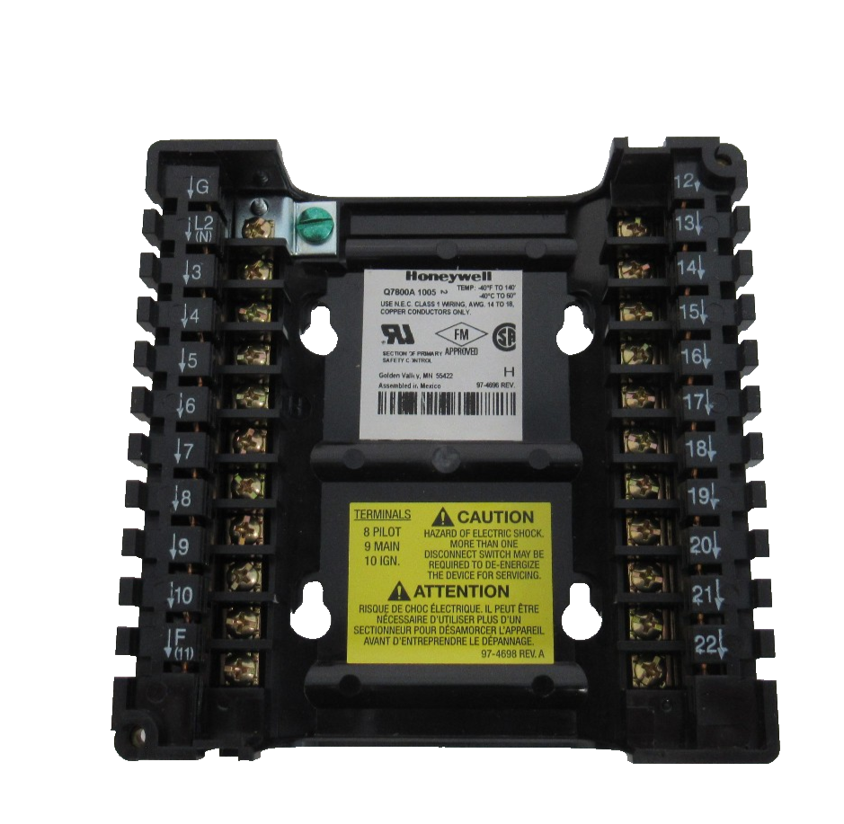 NEW BOX OF 8 HONEYWELL Q7800A-1005 UNIVERSAL WIRING SUBBASE Q7800A1005 ...