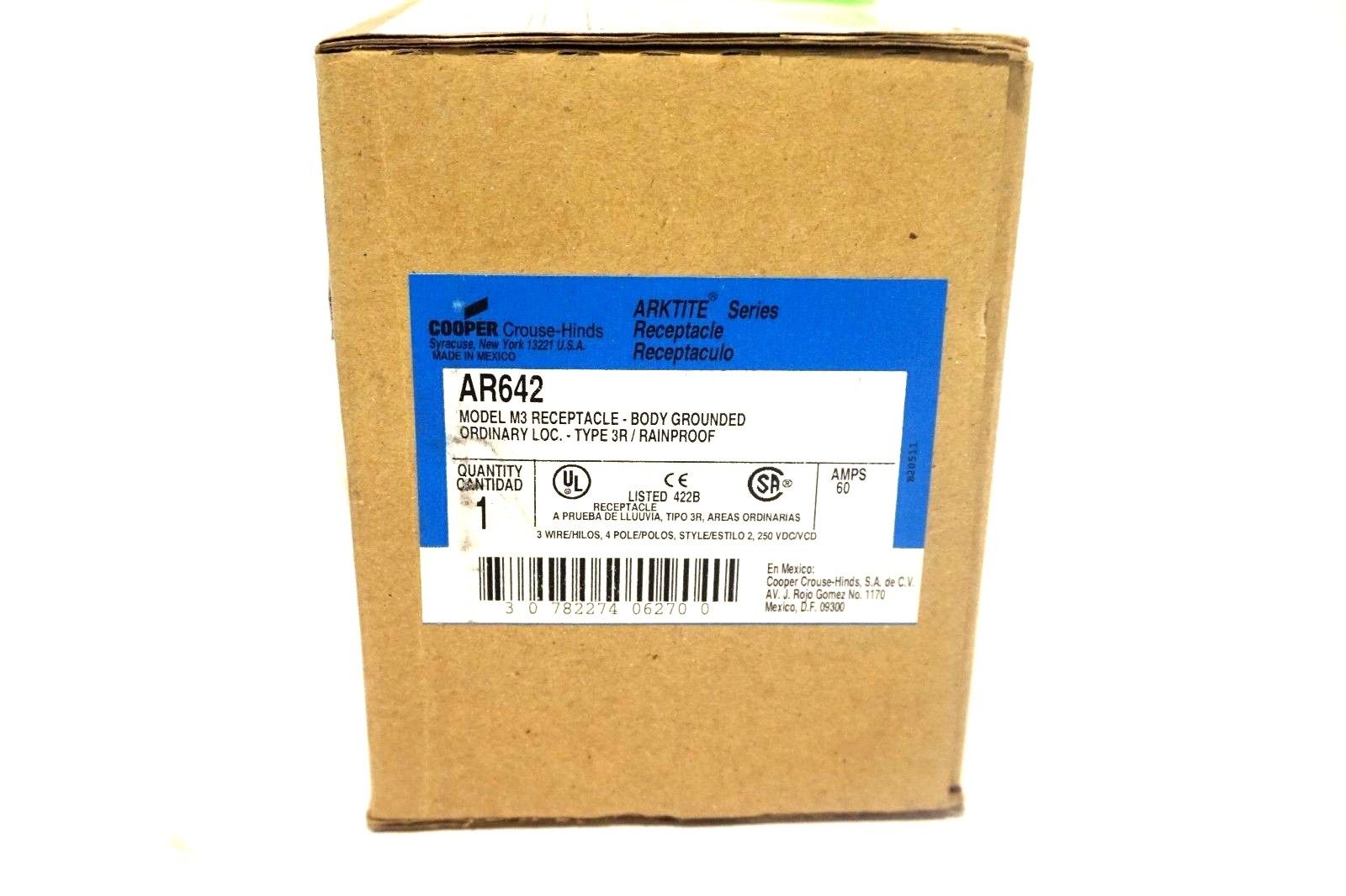 NEW COOPER CROUSE HINDS AR642 RECEPTACLE - SB Industrial Supply, Inc.