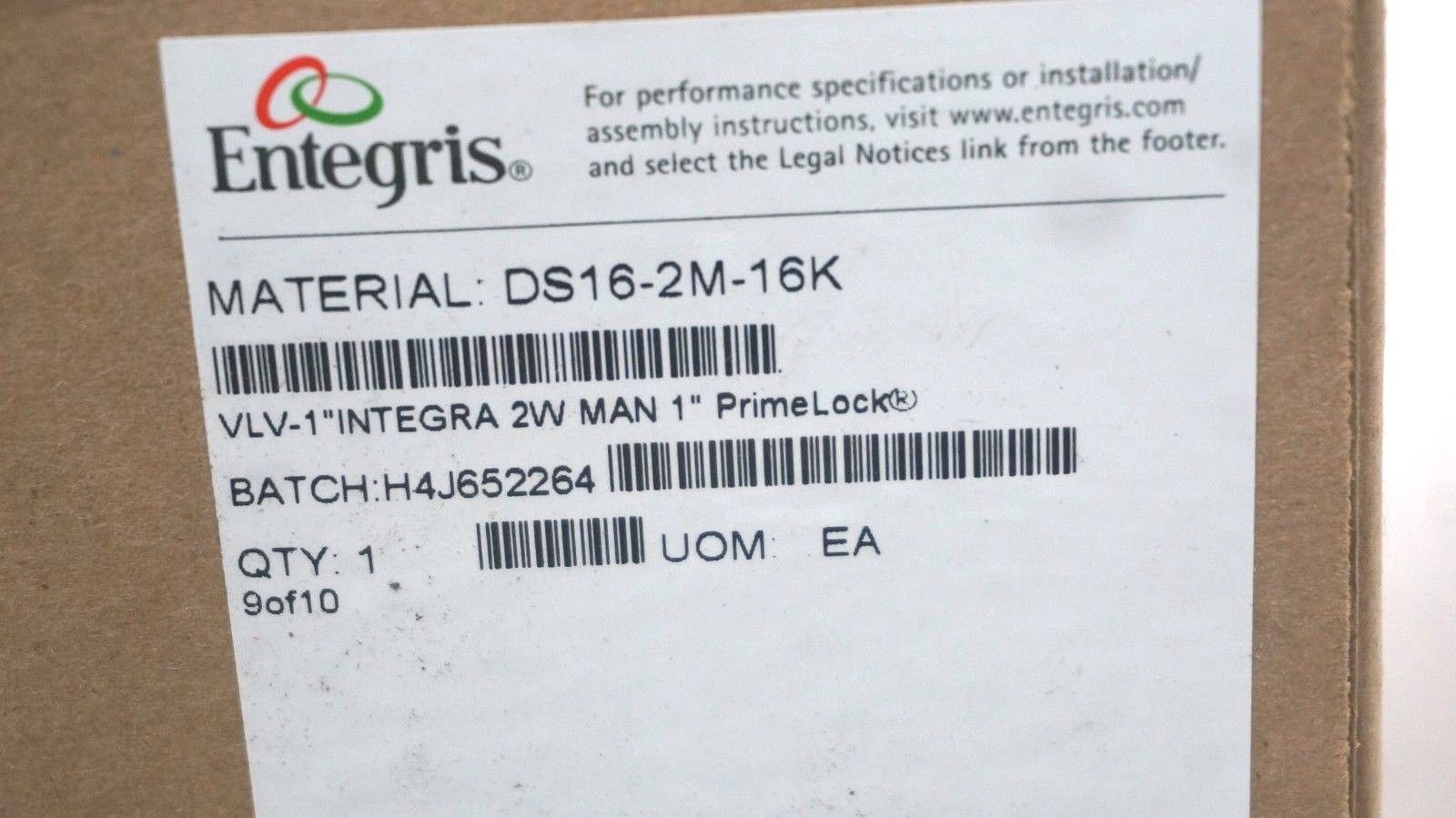 NEW ENTEGRIS DS16-2M-16K PRIMELOCK VALVE 1'' DS162M16K - SB Industrial ...