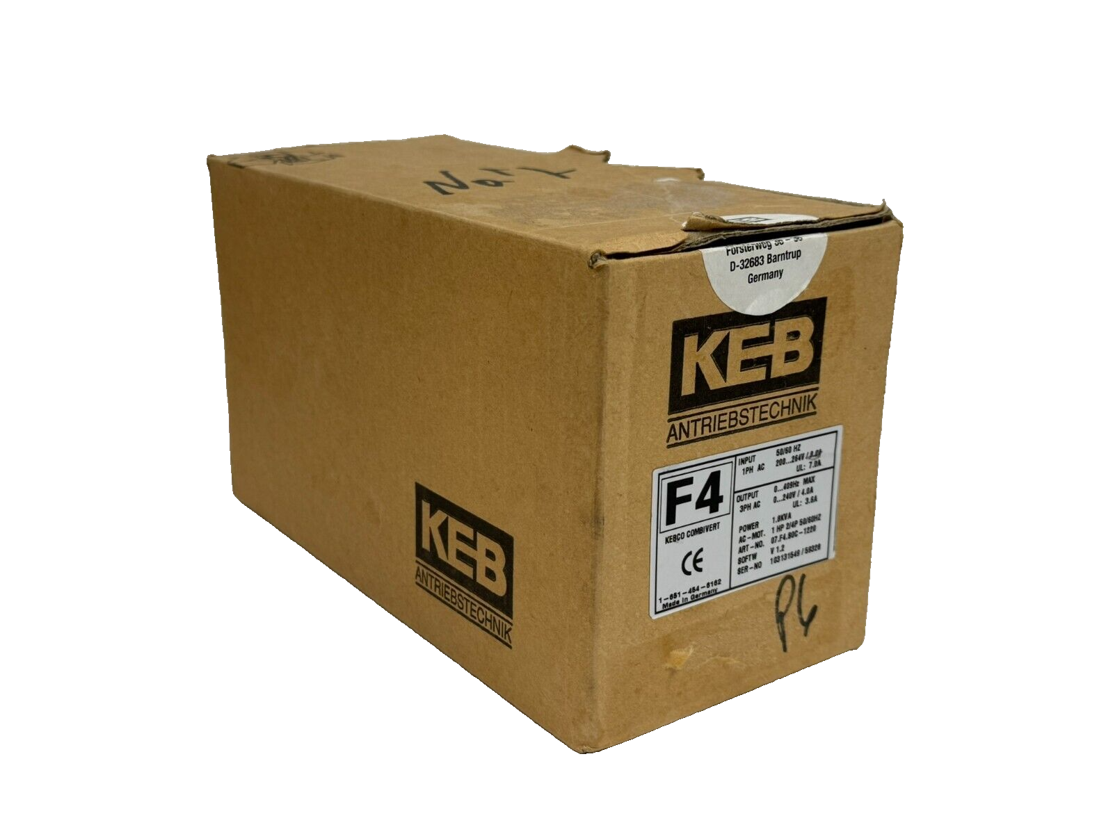 NEW KEB 07.F4.80C-1220 COMBIVERT F4 DRIVE 200-264V 1HP 2/4P 07F480C1220 ...