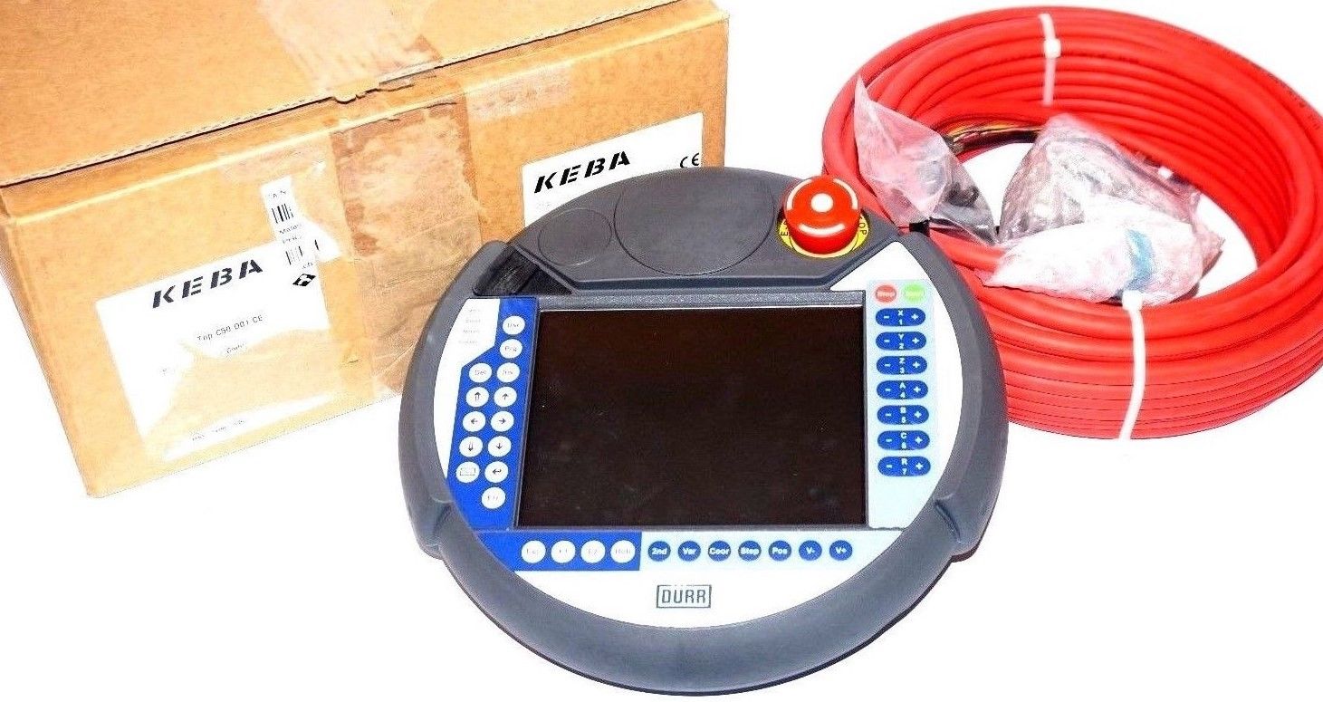 NEW KEBA / DURR KETOP C50 D01 CE TEACH PENDANT AND CABLE 24VDC / 0.4A ...