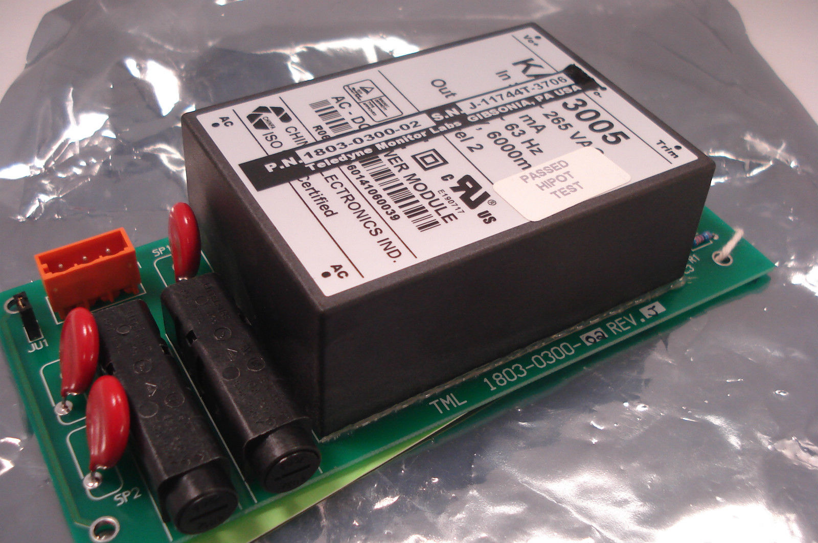 NEW POWER SUPPLY TML 1803-0300-02 REV. J - SB Industrial Supply, Inc.