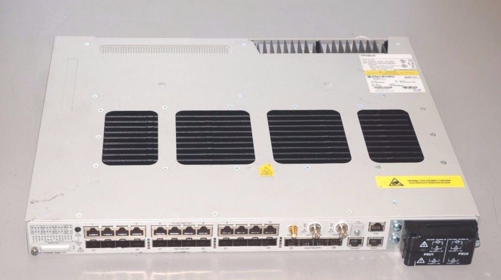 USED ALLEN BRADLEY 1783-IMS28RAC ETHERNET MODULE STRATIX 5410 SER. A ...