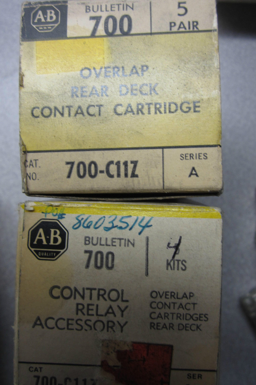 LOT OF 9 NEW ALLEN BRADLEY 700-C11Z CONTACT CARTRIDGE 700C11Z - SB ...