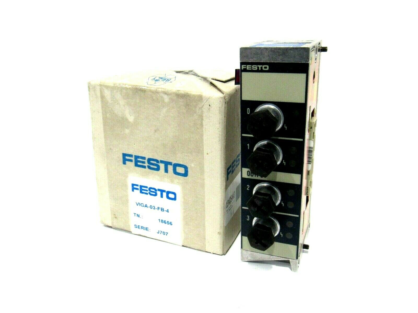 NEW FESTO VIGA-03-FB-4 OUTPUT MODULE 18656 VIGA03FB4 - SB Industrial ...