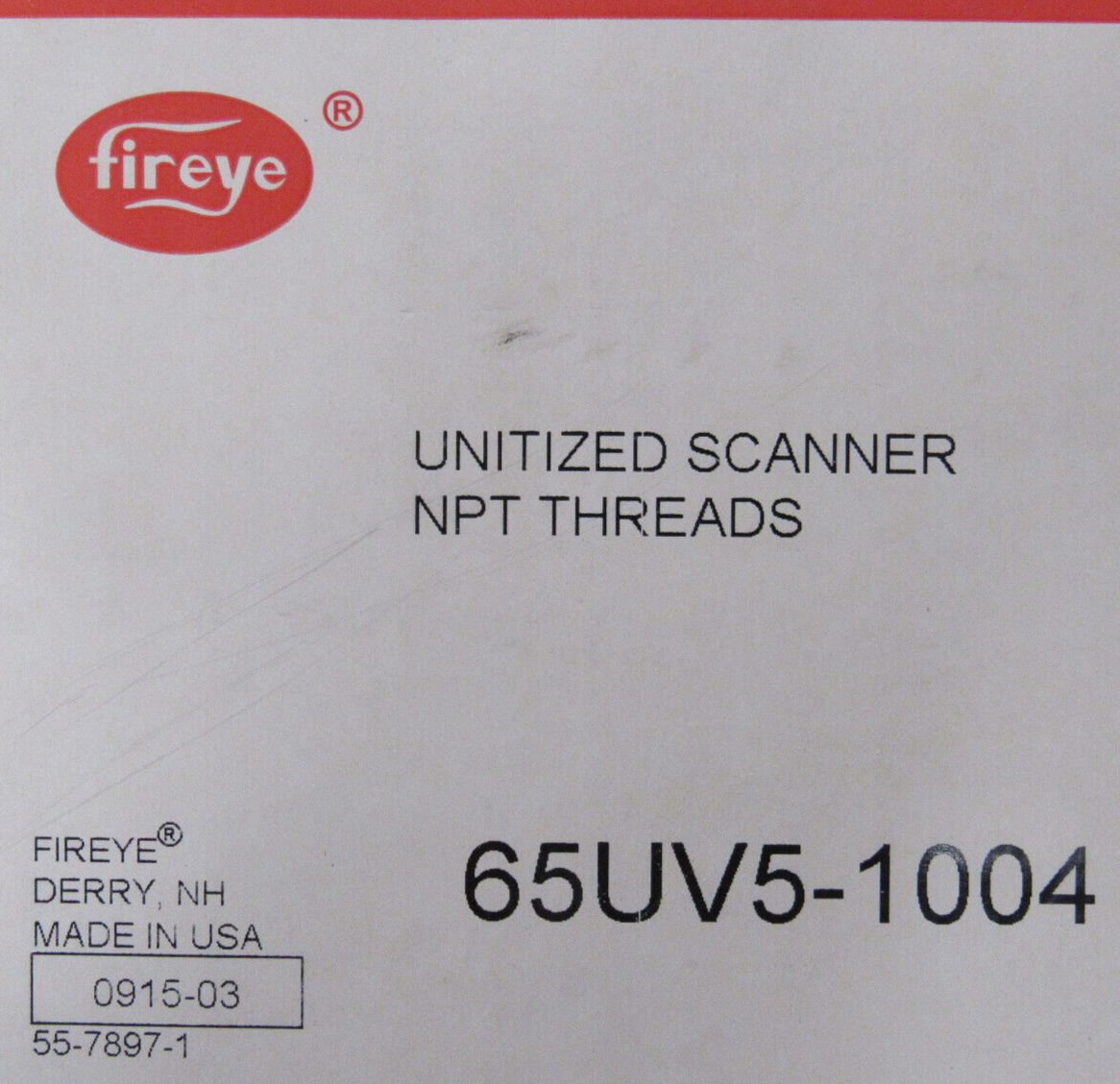 NEW FIREYE 65UV5-1004 UNITIZED SCANNER 65UV51004 - SB Industrial Supply ...