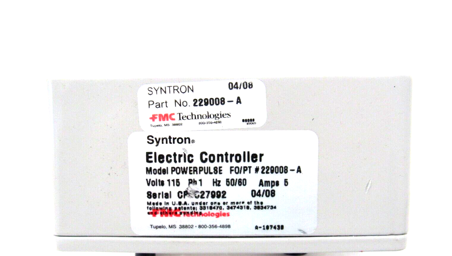 NEW FMC SYNTRON 229008-A ELECTRIC CONTROLLER 229008A - SB Industrial ...