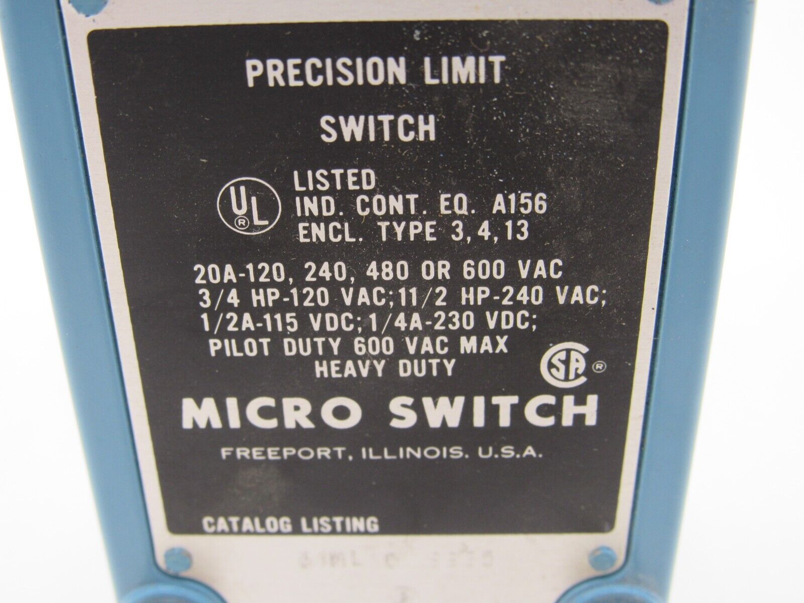 NEW HONEYWELL MICROSWITCH 51ML10 LIMIT SWITCH - SB Industrial Supply, Inc.