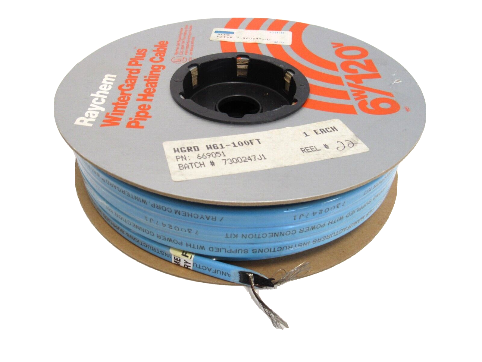 NEW RAYCHEM WGRDW61-100FT PIPE HEATING CABLE 120V W611 669051 - SB ...