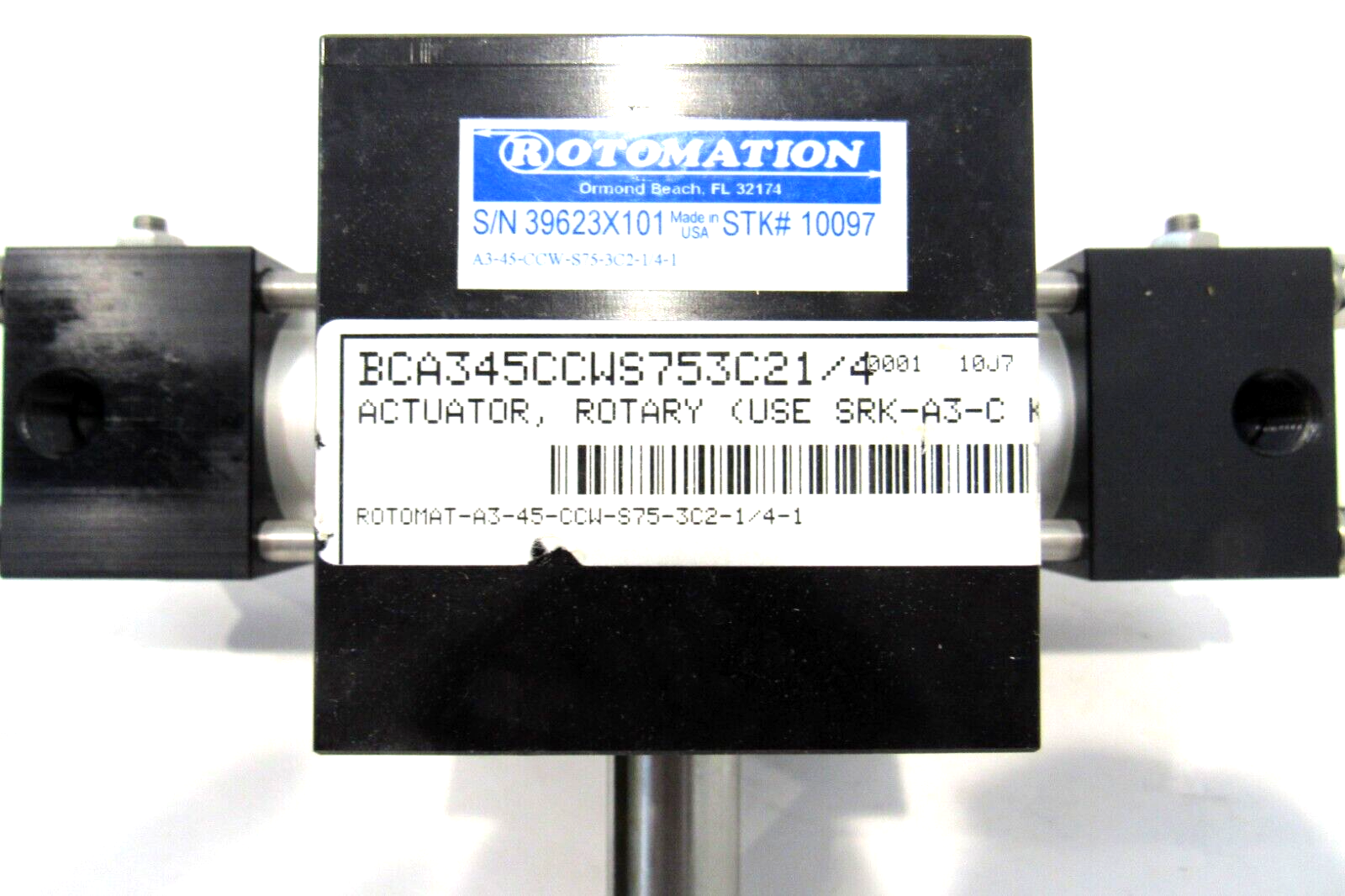 NEW ROTOMATION A3-45-CCW-S75-3C2-1/4-1 ROTARY ACTUATOR A345CCWS753C2141 ...