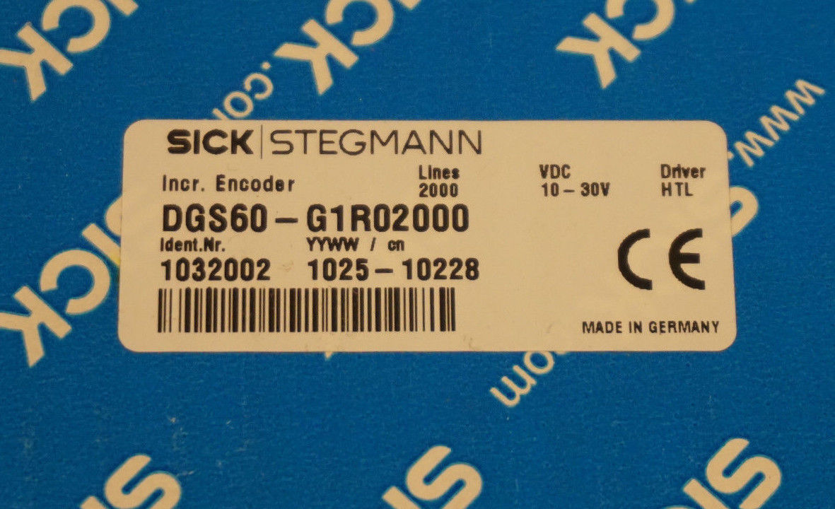 NEW SICK STEGMANN DGS60-G1R02000 INCREMENTAL ENCODER 1032002, 1025 ...