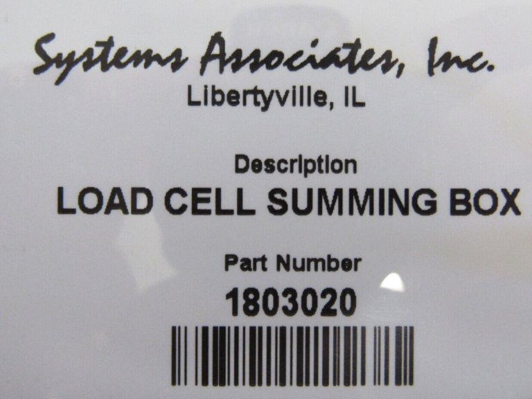 NEW SYSTEMS ASSOCIATES 1803020 LOAD CELL SUMMING BOX - SB Industrial ...