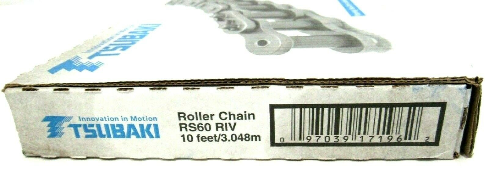 NEW TSUBAKI RS60 RIV ROLLER CHAIN 10' RS60RIV - SB Industrial Supply, Inc.