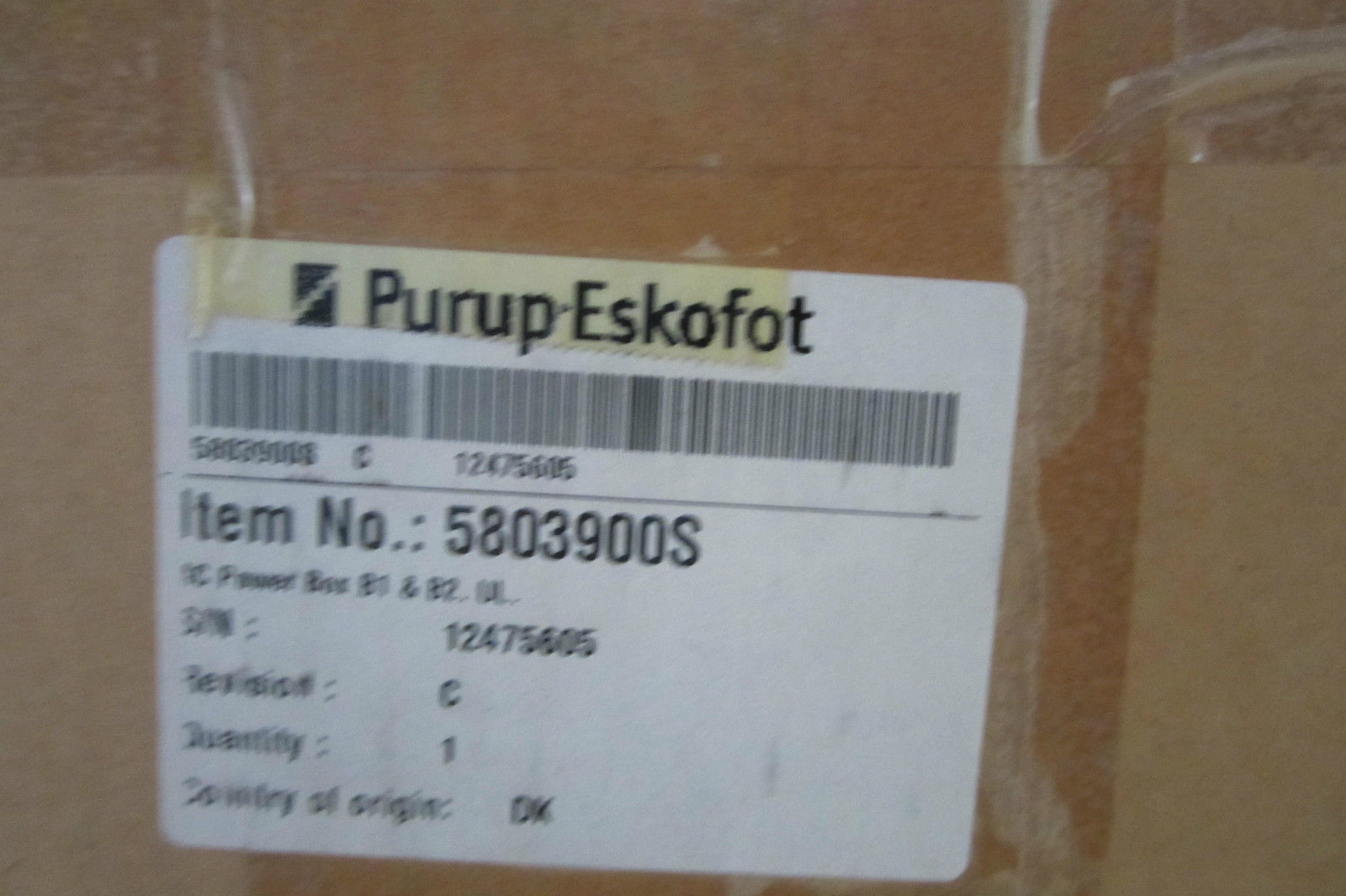 USED PURUP ESKOFOT 5803900S AC POWER BOX - SB Industrial Supply, Inc.